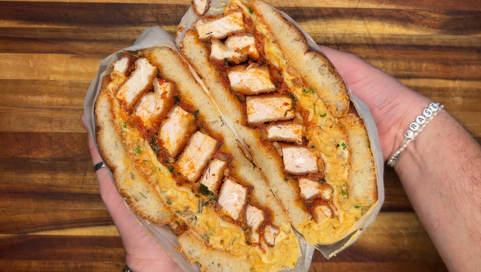 Chicken Parm-Mac and Cheese with Truffle Sandwich - Sensationalsandwiches